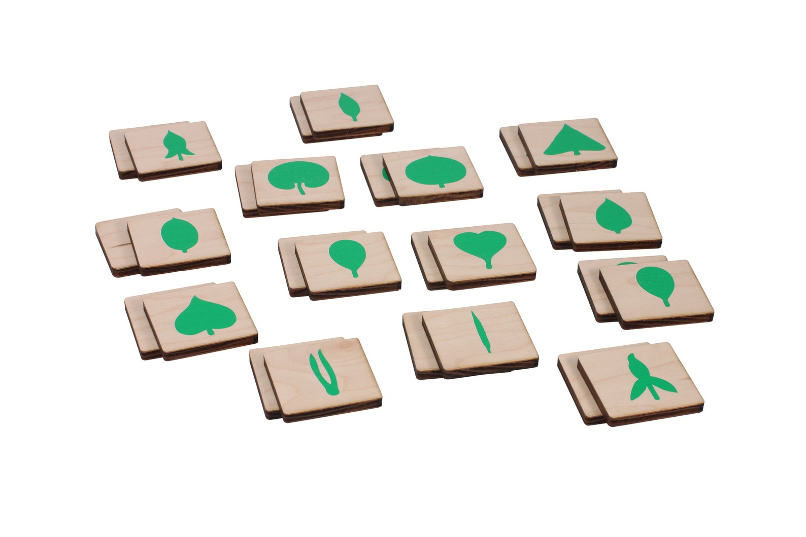 Wooden Leaf Memory Game Memory Game Printable Homeschooling | Etsy