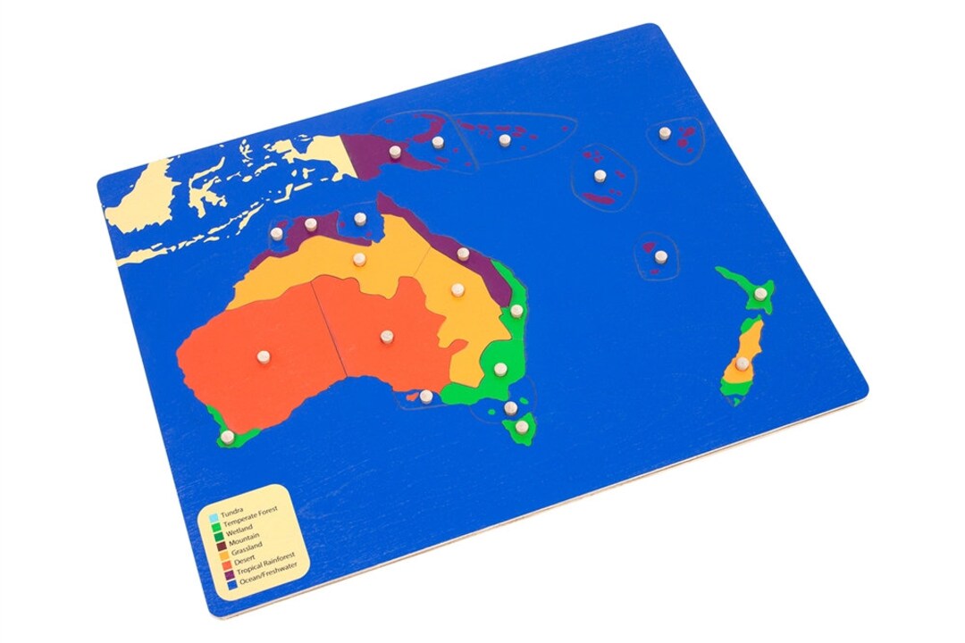 Biomes Puzzle Map of Australia | Montessori Material | Montessori ...