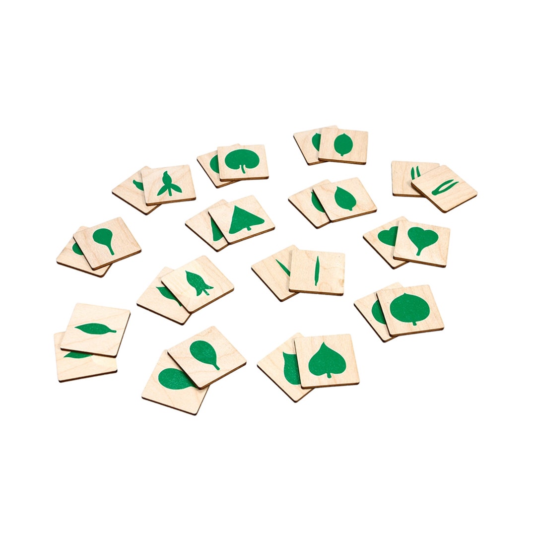 Wooden Leaf Memory Game | Memory Game Printable | Matching Cards ...