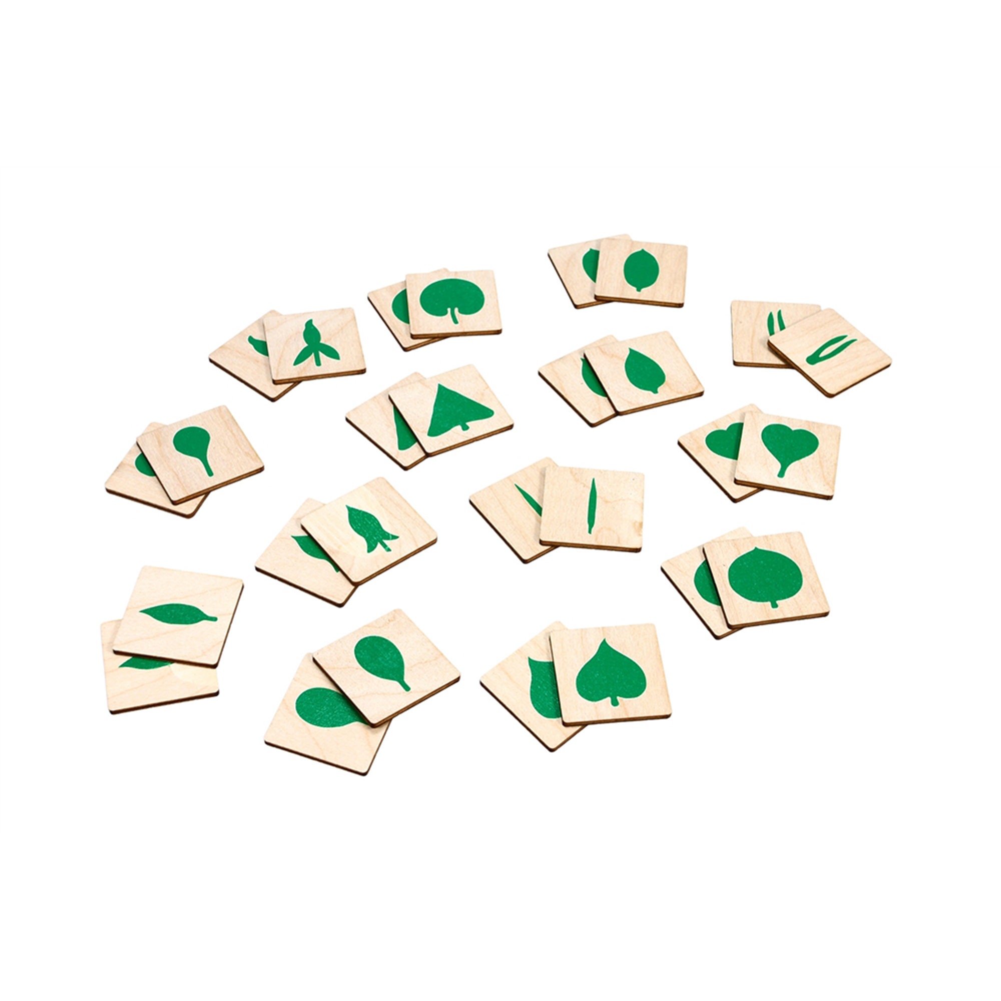 Wooden Leaf Memory Game | Memory Game Printable | Matching Cards ...