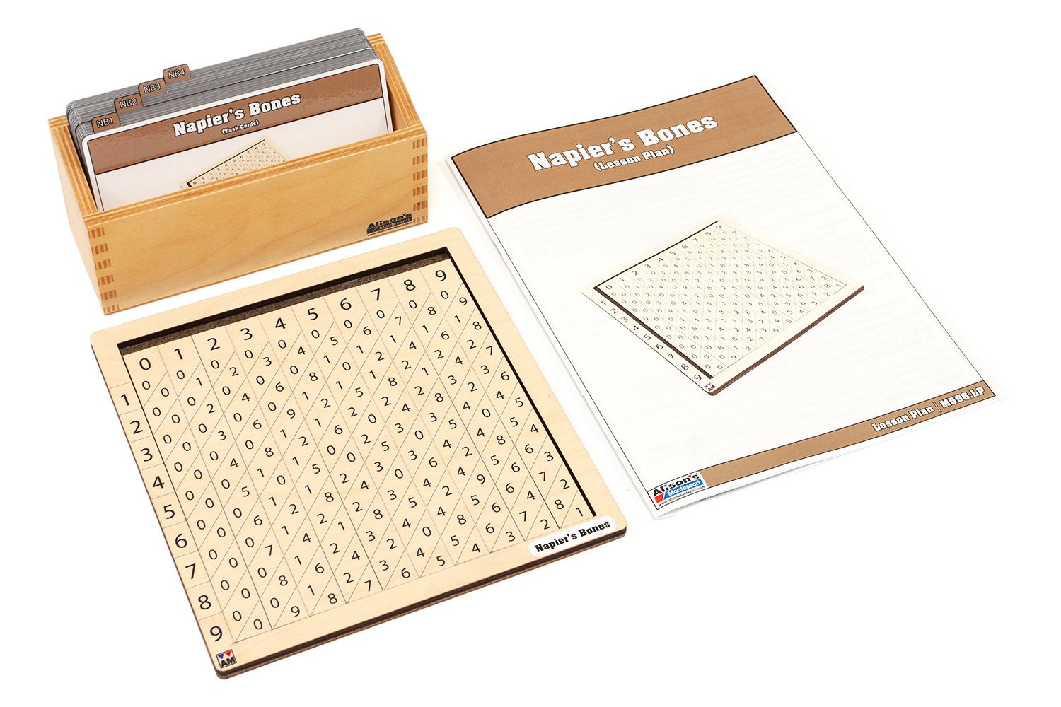 Napier's Bones Complete Set: Montessori Math Materials - Etsy