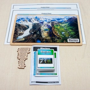 Glaciers and Glacial Landforms Puzzle With Nomenclature Cards (3-6 ...