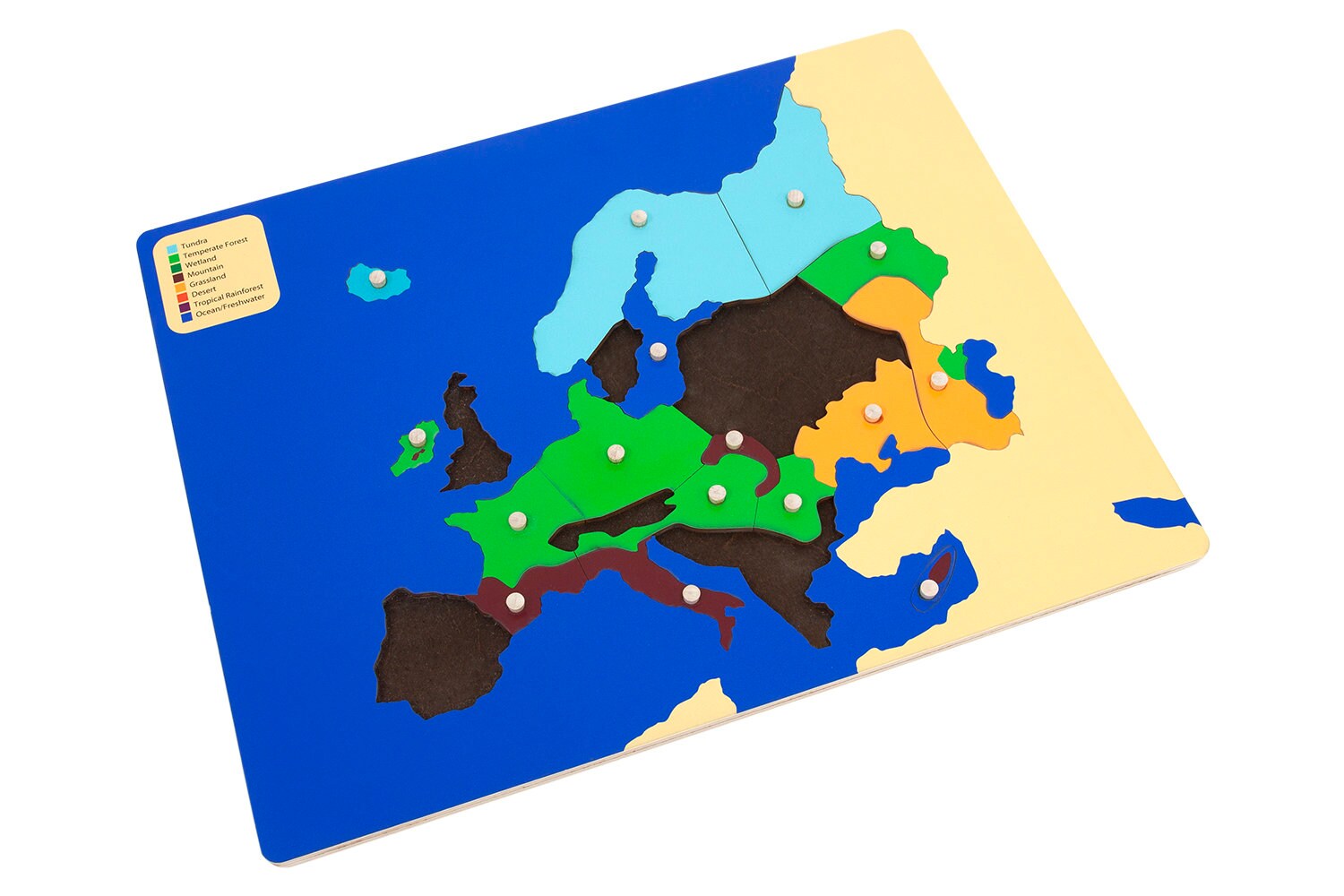 Wooden Europe Biomes Puzzle Map | Montessori Geography - Etsy