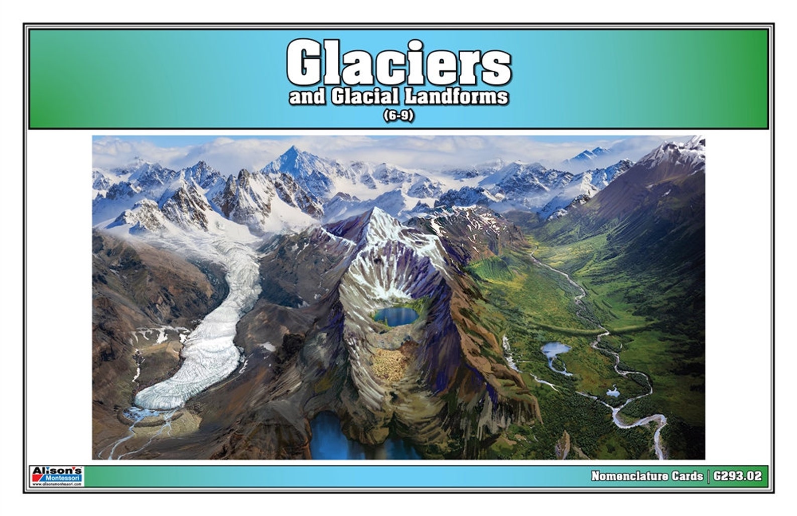 Glaciers and Glacial Landforms Puzzle With Nomenclature Cards (6-9 ...