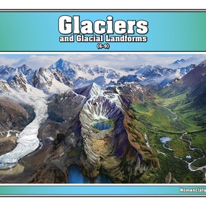 Glaciers and Glacial Landforms Puzzle With Nomenclature Cards (6-9 ...