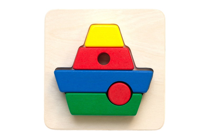 Primary Puzzle: Boat - Boat Puzzle - Wooden Puzzle for Toddler ...