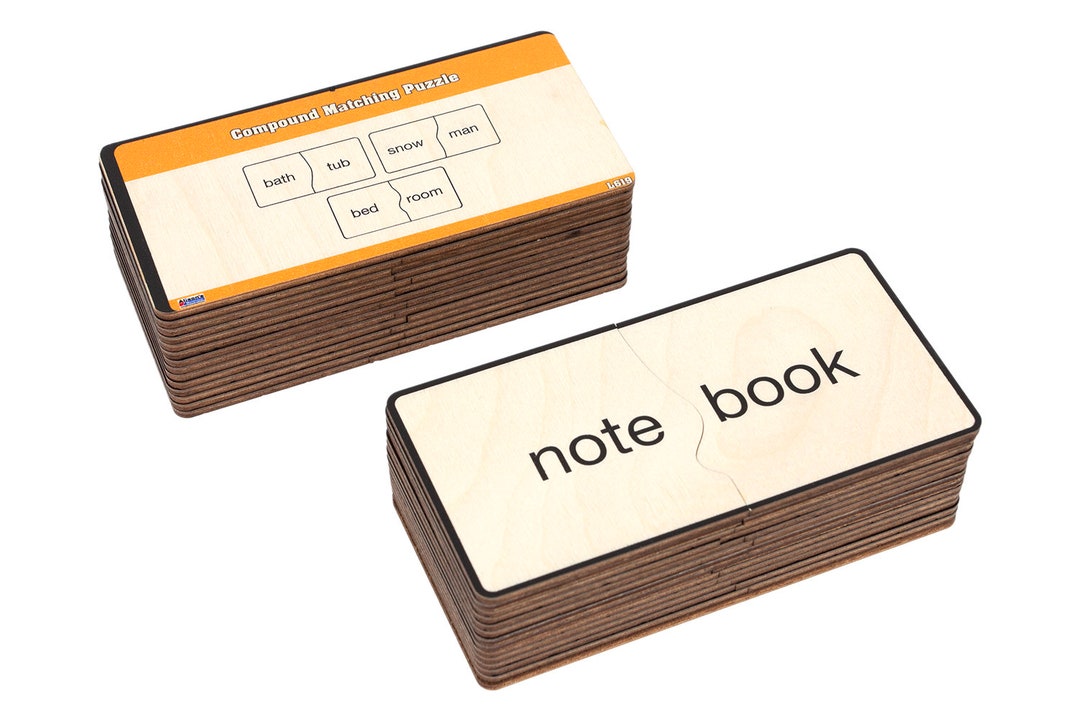 Montessori Compound Words Matching Tiles: Educational Language ...