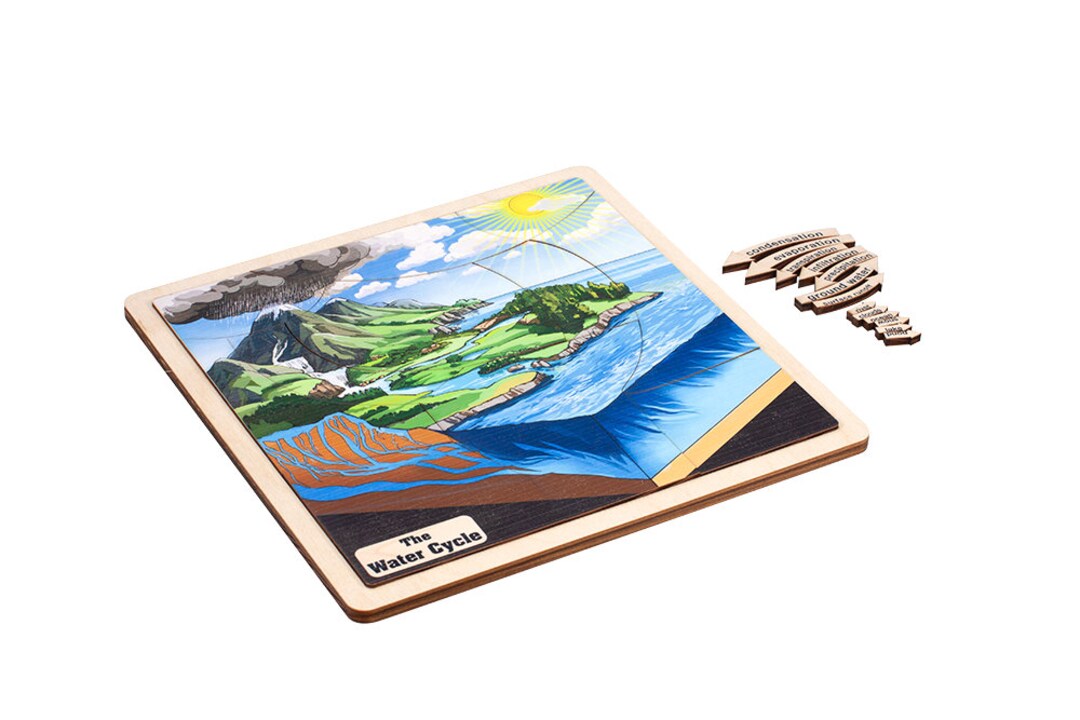 The Water Cycle Puzzle With Nomenclature Cards (6-9) | Montessori ...