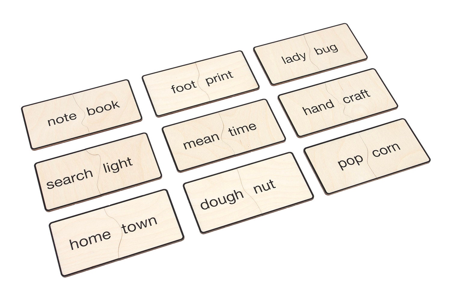 Montessori Compound Words Matching Tiles: Educational Language ...