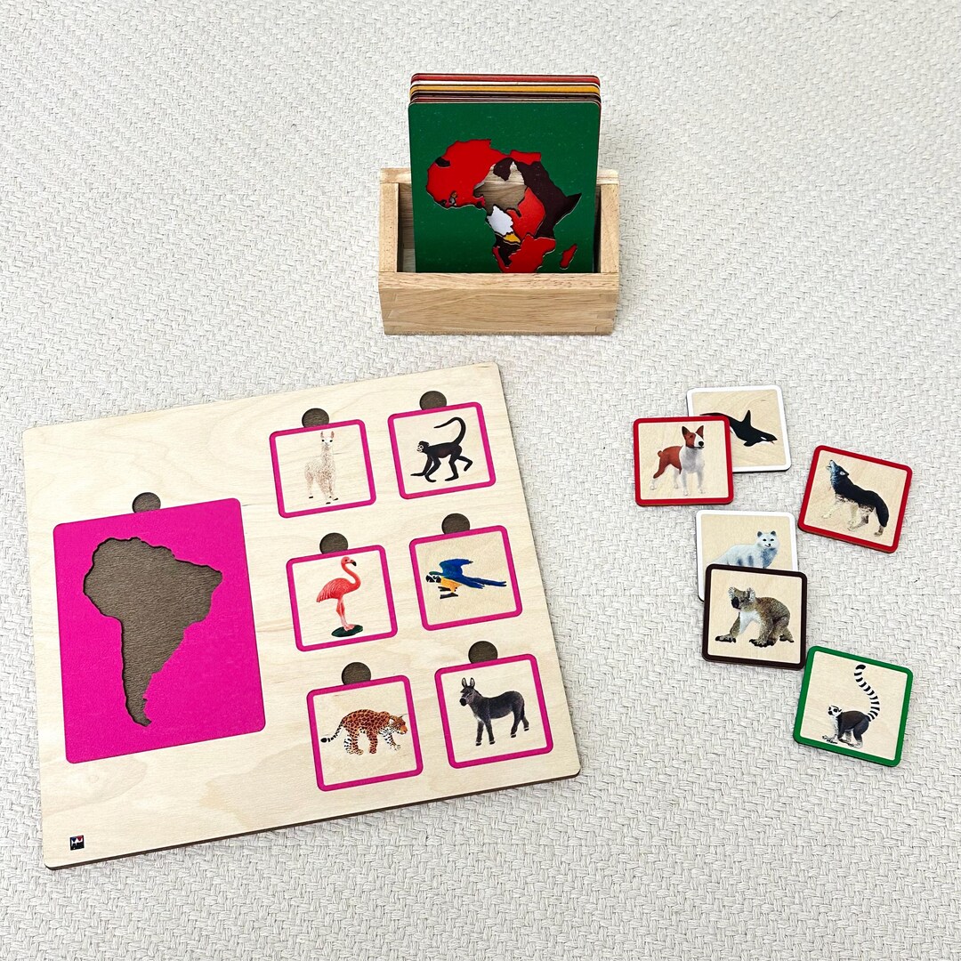 Continents and Their Animals Sorting Tiles | Animals of the World ...