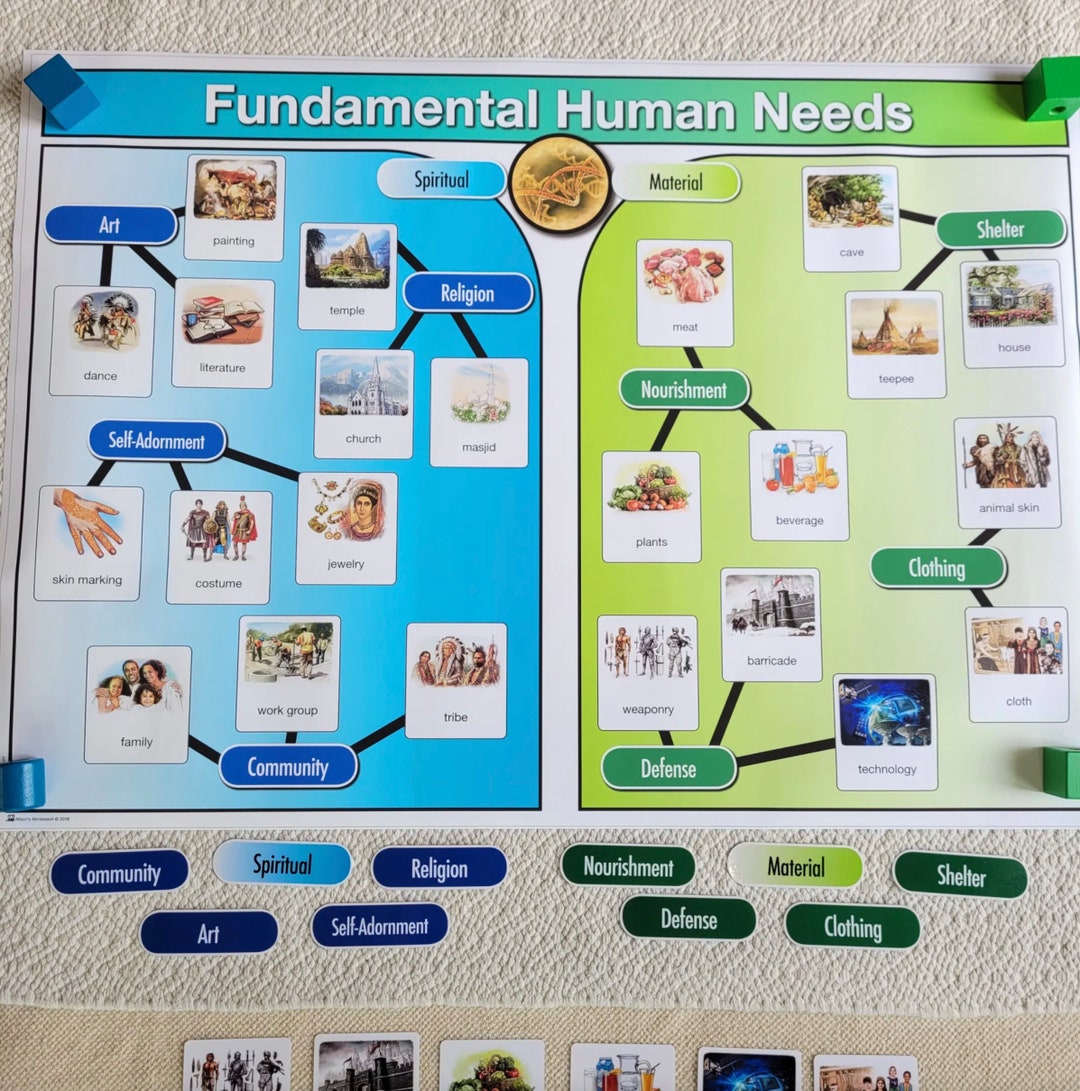 Fundamental Human Needs Chart | Human Needs Chart | Montessori Charts ...