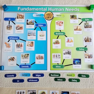 Fundamental Human Needs Montessori Science Chart: Educational Printable ...