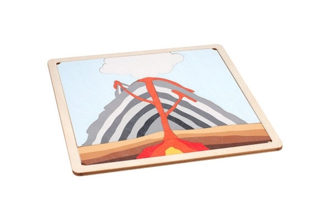 Parts of a Volcano Puzzle With Nomenclature Cards (3-6) | Montessori ...
