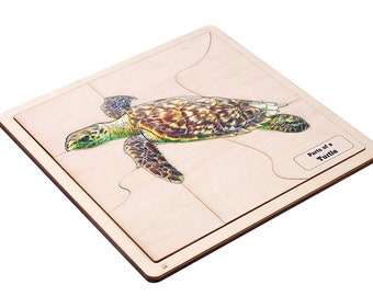 Parts of a Bird Puzzle With Nomenclature Cards 6-9 Montessori Materials ...