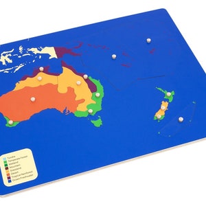 Oceania Biomes Puzzle Map: Montessori Geography Material - Etsy