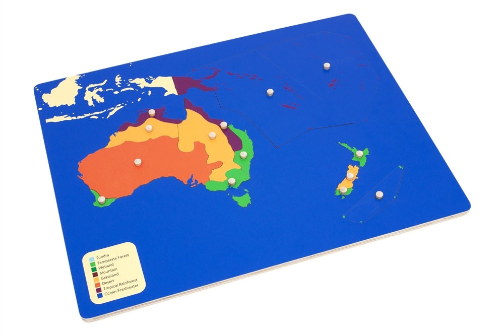 Oceania Map Puzzle Oceania Map By SamKal Wall Art
