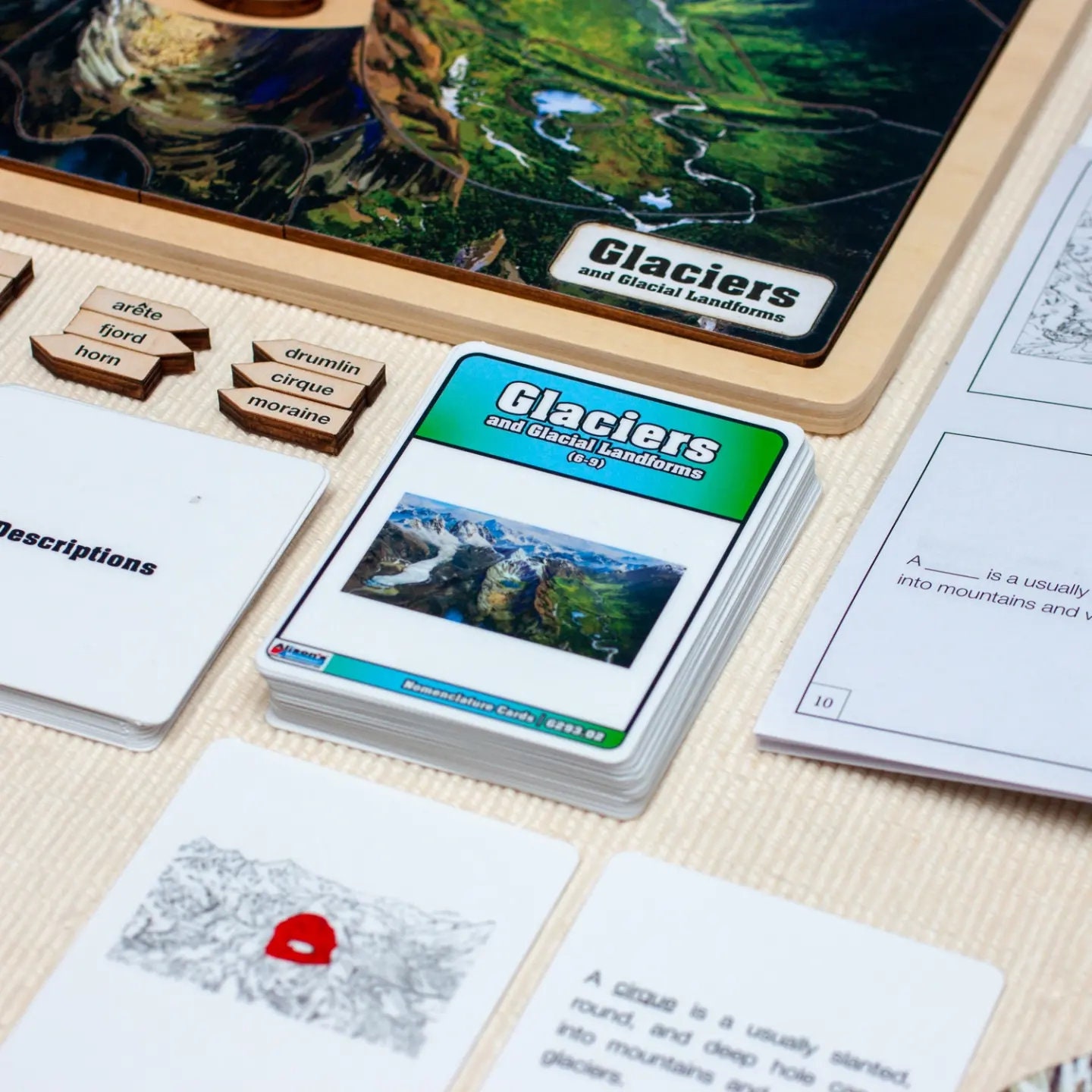 Glaciers and Glacial Landforms Puzzle With Nomenclature Cards (6-9 ...