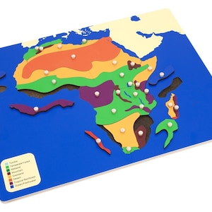Biomes Puzzle Map of Africa | Montessori Material | Montessori ...
