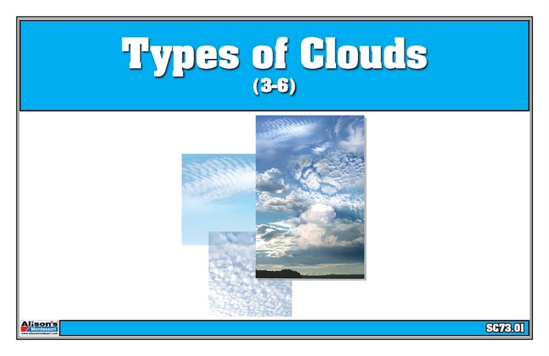 Types of Clouds Puzzle With Nomenclature Cards (3-6) | Montessori ...