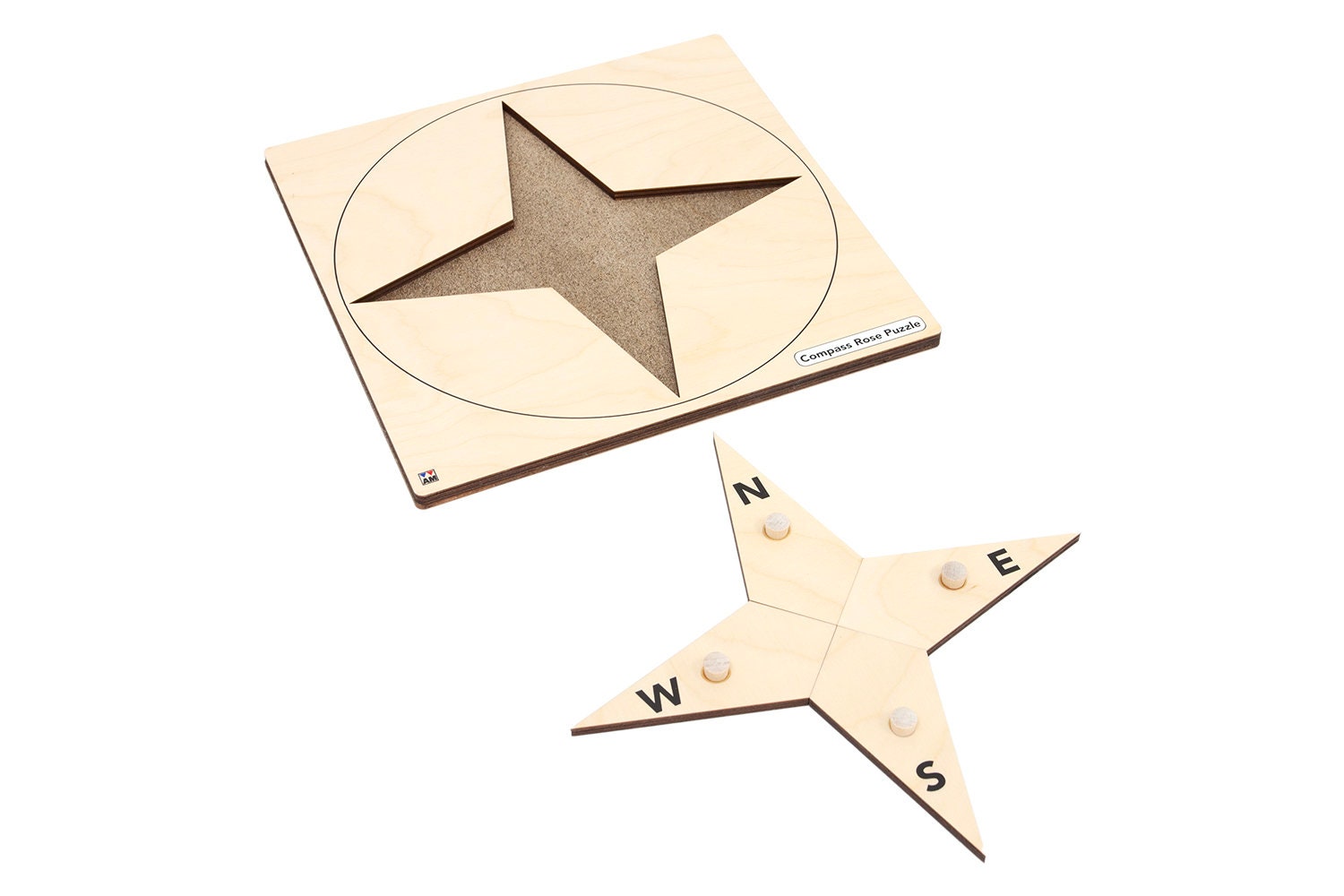 Compass Rose Puzzle Montessori Materials Montessori Puzzle Educational ...