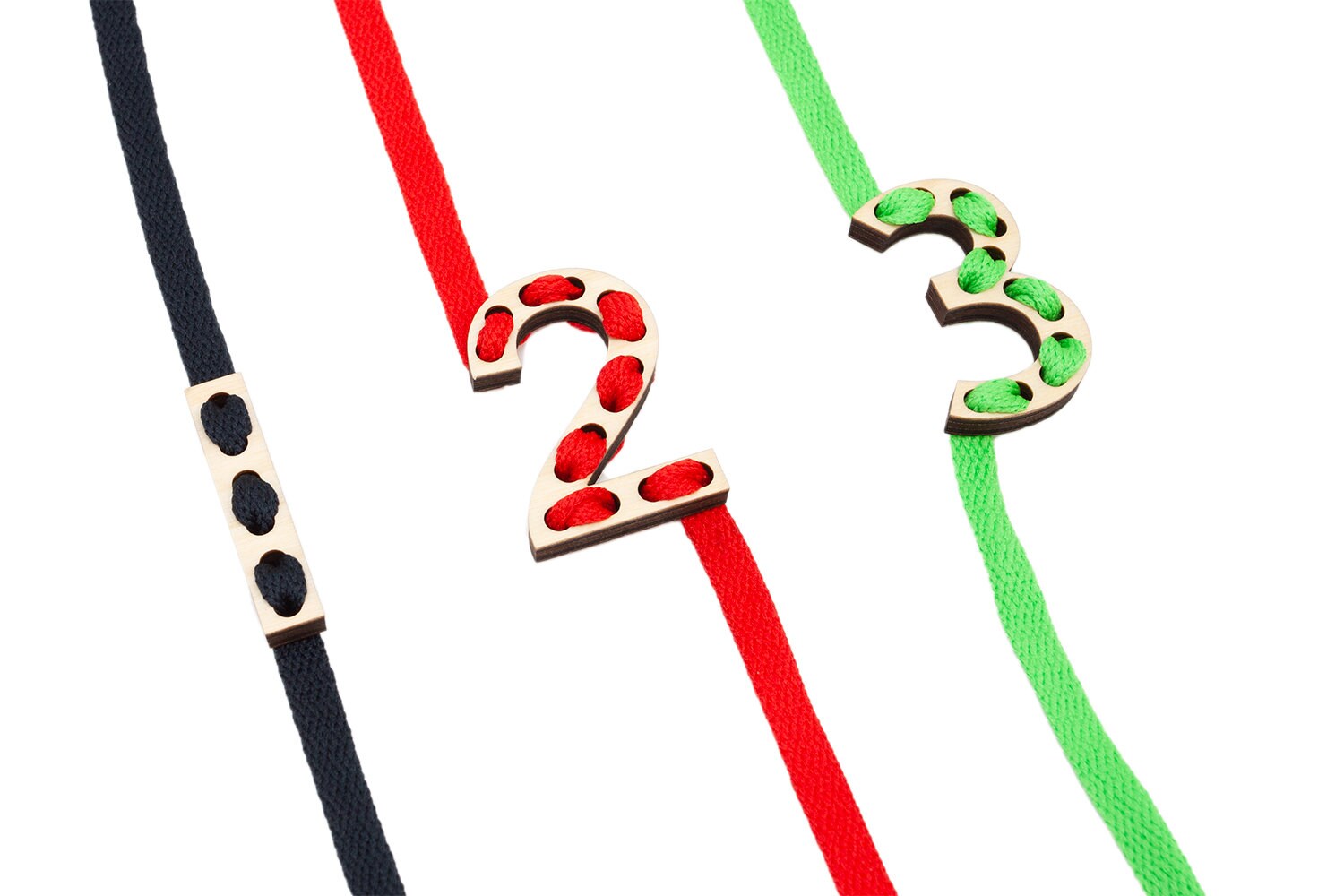 Lacing Wooden Numbers | Montessori Materials | Fine Motor Learning ...