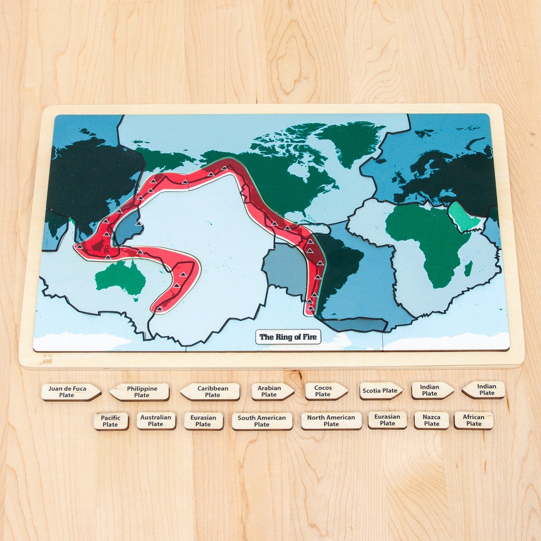 The Ring of Fire Puzzle With Nomenclature Cards (3-6) | Montessori ...