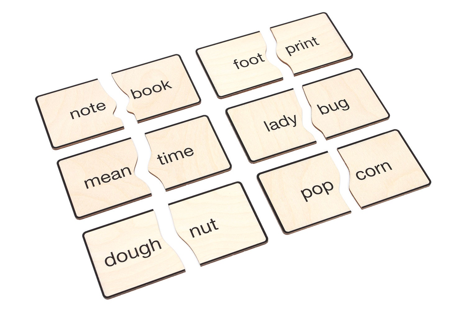 Montessori Compound Words Matching Tiles: Educational Language ...