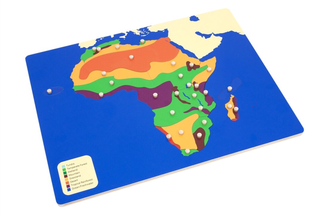 Biomes Puzzle Map of Africa | Montessori Material | Montessori ...