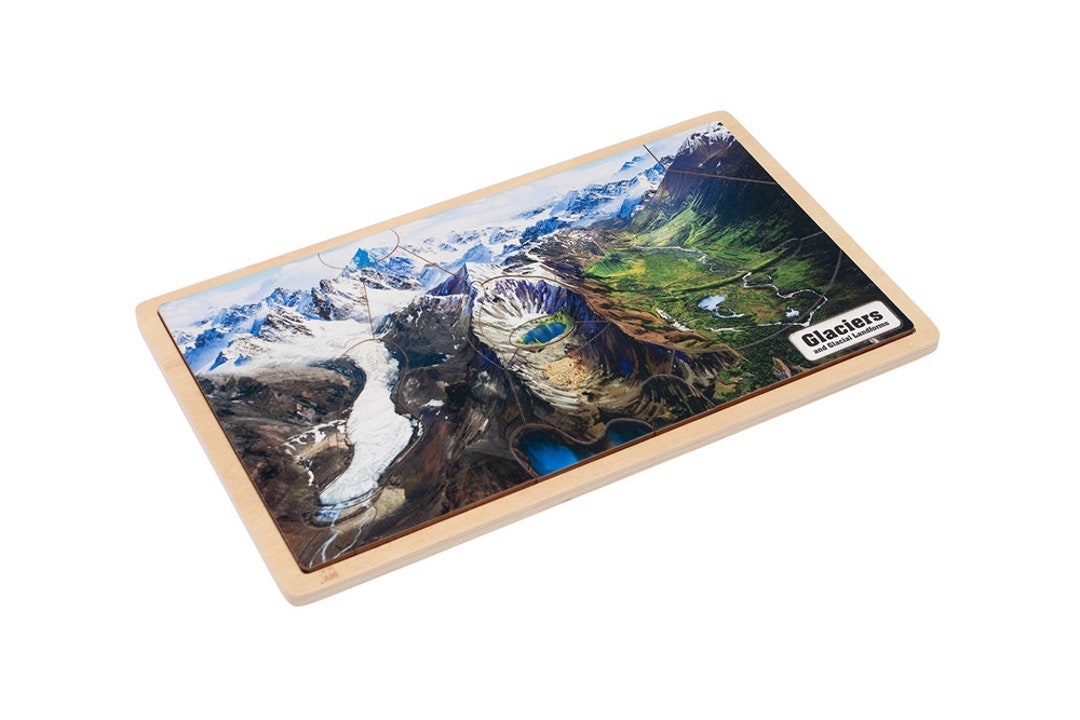 Glaciers and Glacial Landforms Puzzle With Nomenclature Cards (3-6 ...