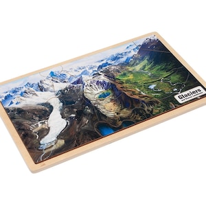 Glaciers and Glacial Landforms Puzzle With Nomenclature Cards (3-6 ...