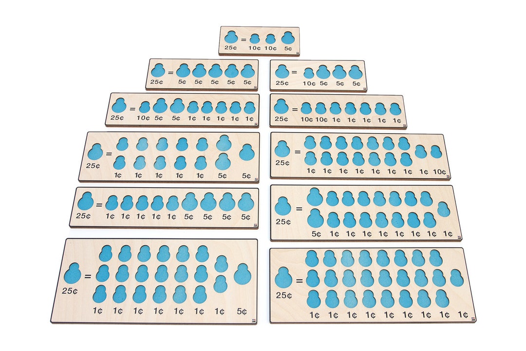 Coin Boards: Set 2 | Montessori Materials | Educational Materials ...