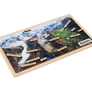 Glaciers and Glacial Landforms Puzzle With Nomenclature Cards (3-6 ...