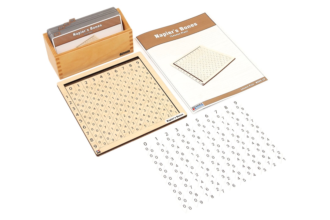 Napier's Bones Complete Set: Montessori Math Materials - Etsy