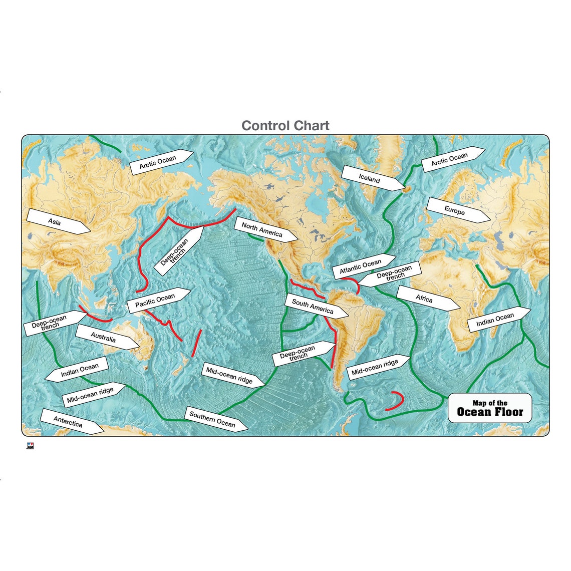 Map of the Ocean Floor Puzzle Montessori Puzzles Learning Puzzles ...