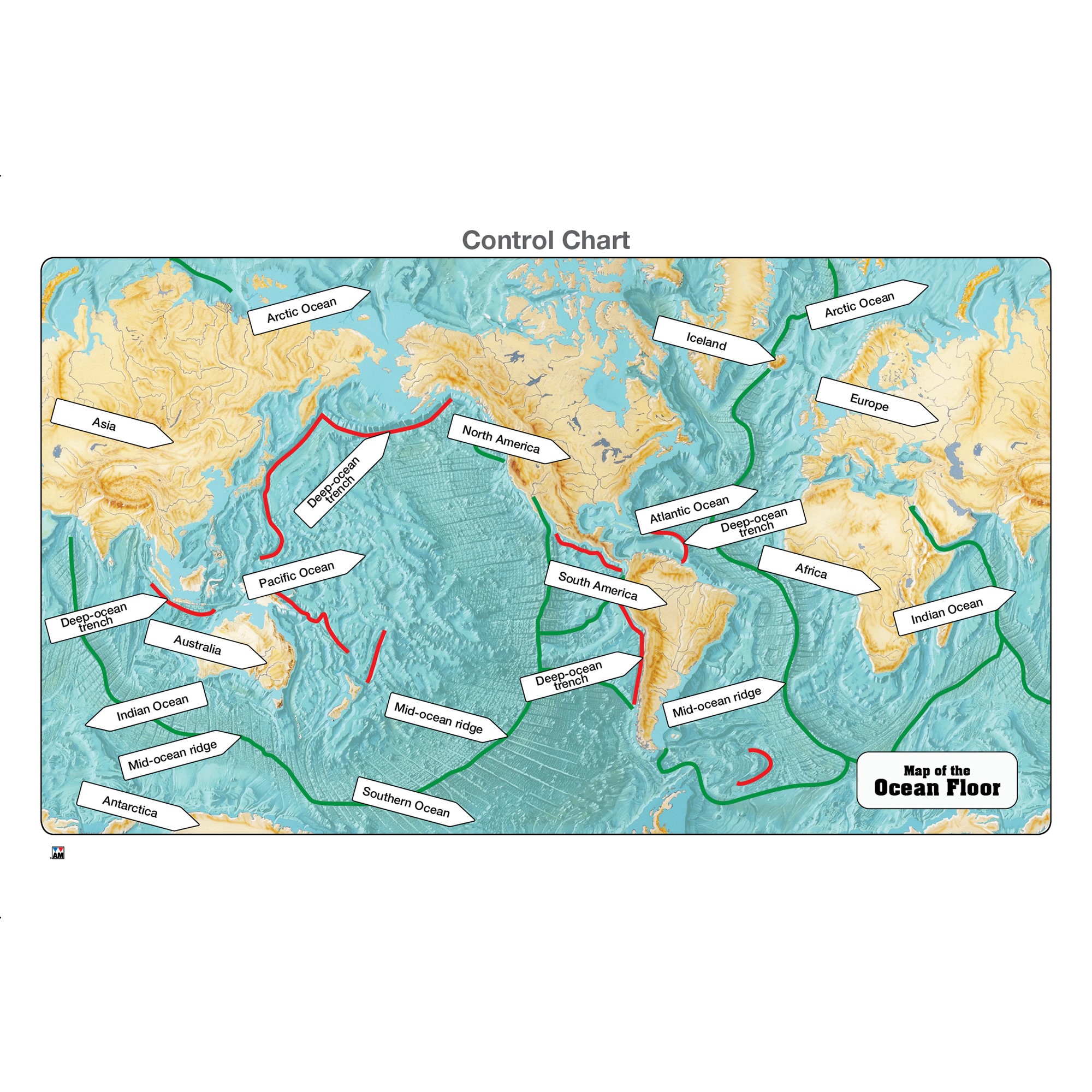 Map of the Ocean Floor Puzzle | Montessori Puzzles | Learning Puzzles ...