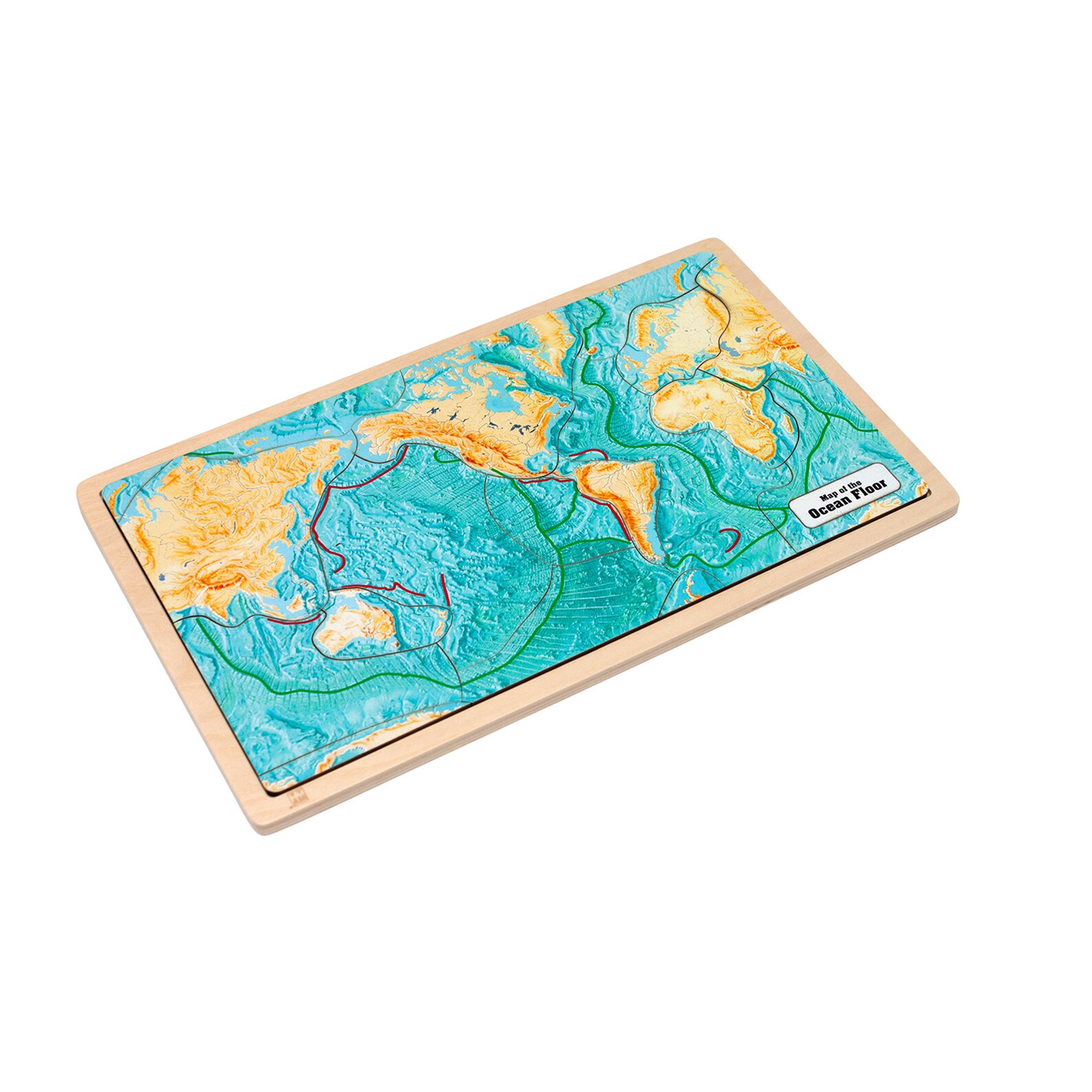 Map of the Ocean Floor Puzzle Montessori Puzzles Learning - Etsy