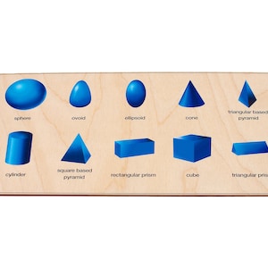 Geometric Solids Wooden Matching Chart & Cutouts - Geometric Solids ...