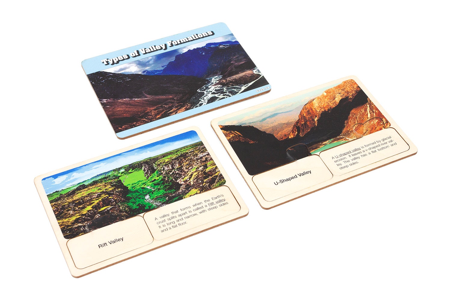 Types of Valley Formation Wooden Cards Montessori Materials Montessori ...