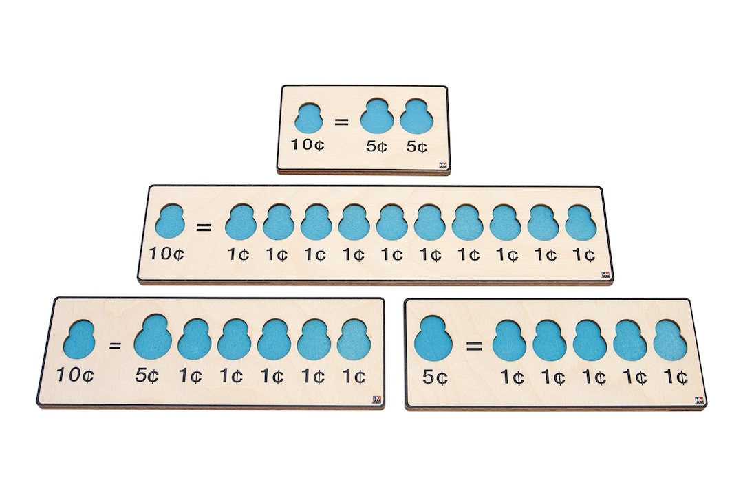 Coin Boards: Set 1 | Montessori Materials | Educational Materials ...
