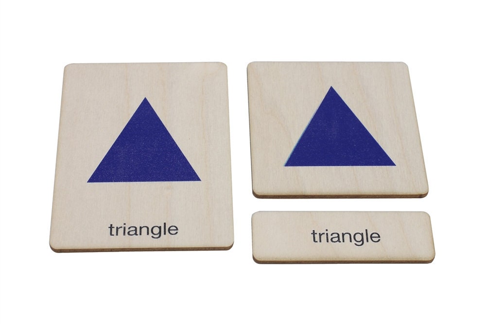 Geometric Shapes Wooden Nomenclature Cards Montessori - Etsy