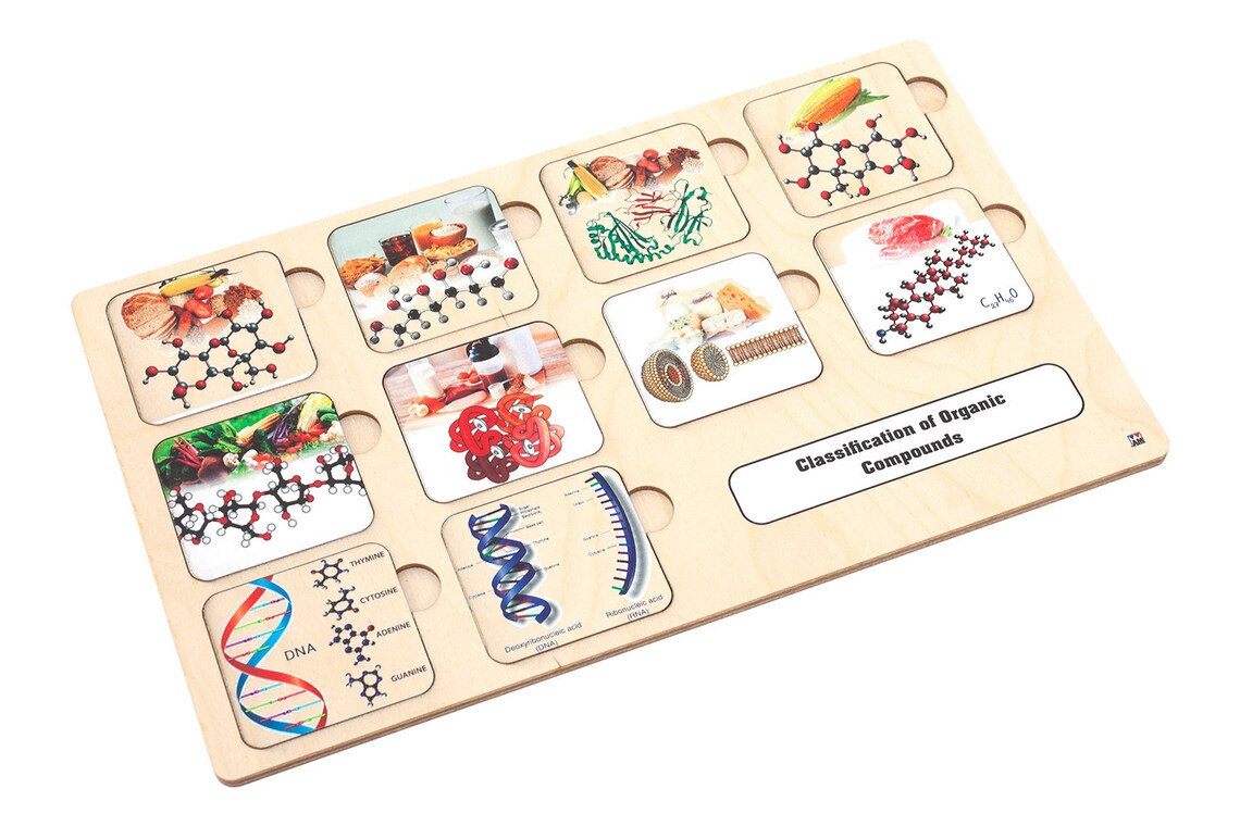 Classification of Organic Compounds Complete Set Montessori Puzzle ...