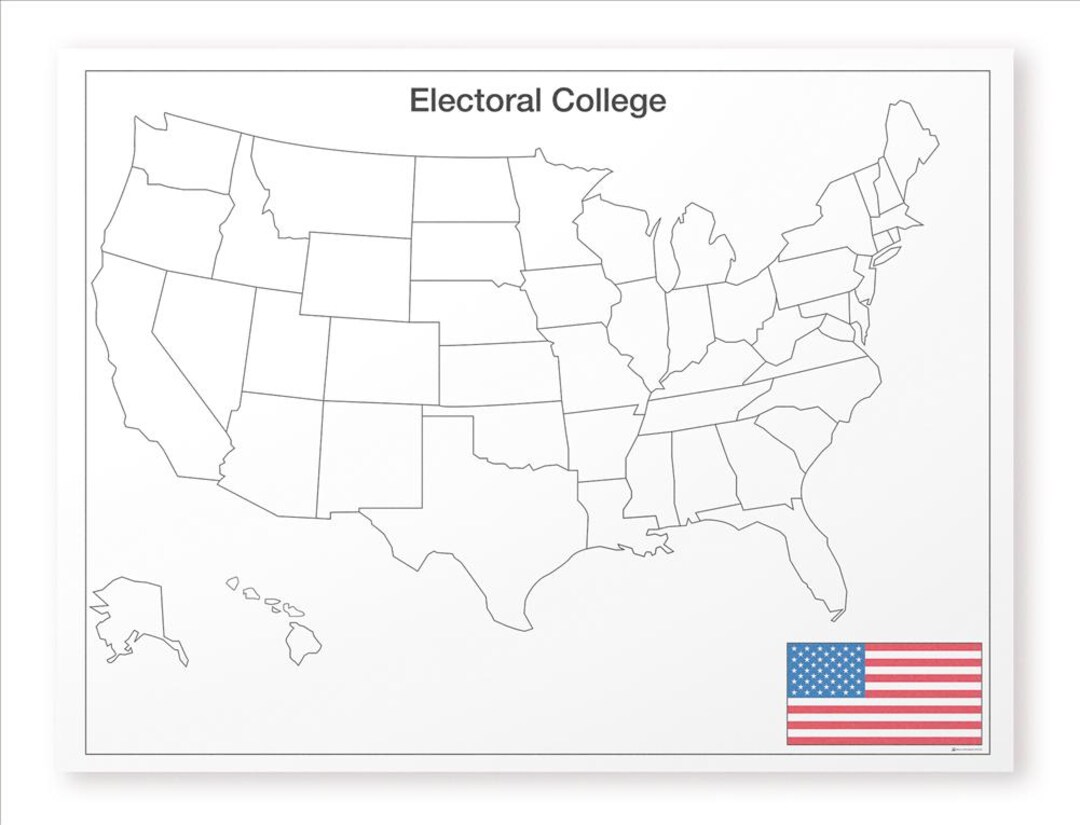 Electoral College Montessori Geography Set: US Election Learning - Etsy