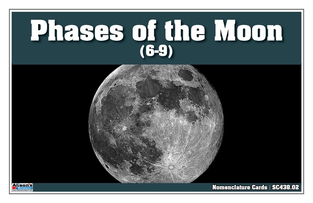 Phases of the Moon Puzzle With Nomenclature Cards (6-9) | Montessori ...
