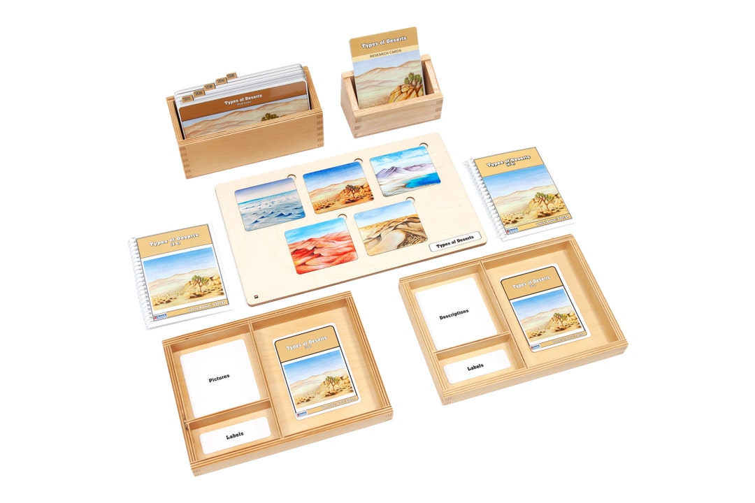 Types of Deserts Complete Set | Montessori Materials | Montessori ...