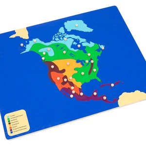 Biomes Puzzle Map of North America | Montessori Material | Montessori ...