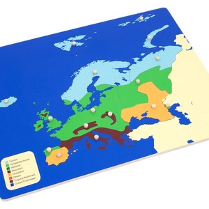 Biomes Puzzle Map of Europe | Montessori Material | Montessori ...