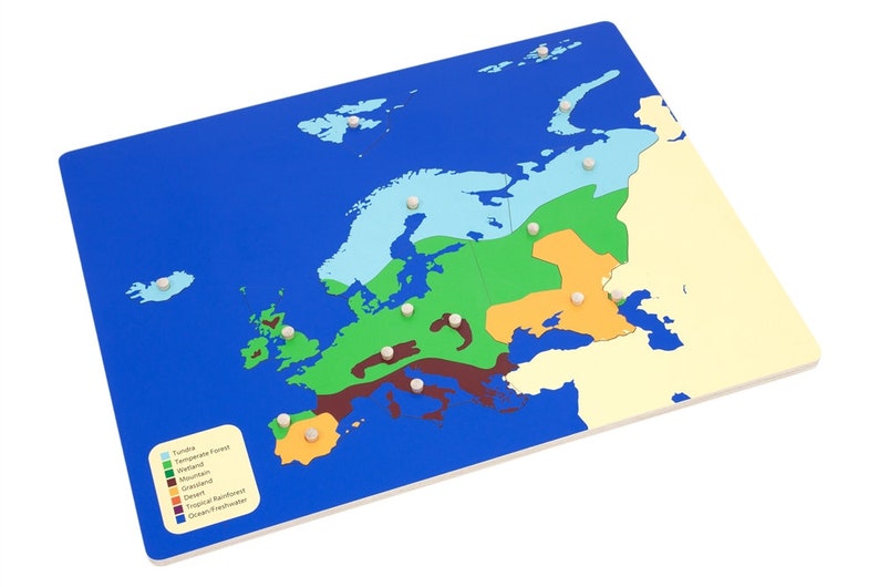 Biomes Puzzle Map of Europe | Montessori Material | Montessori ...