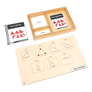 Types of Triangles Puzzle With Nomenclature Cards (3-6) | Montessori ...