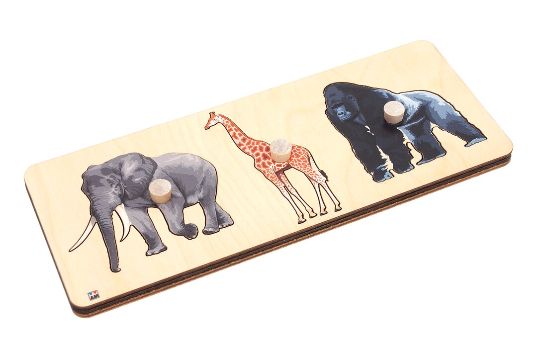 Animals of Africa Puzzle | Safari Animals Knobbed Puzzle | Wildlife of ...