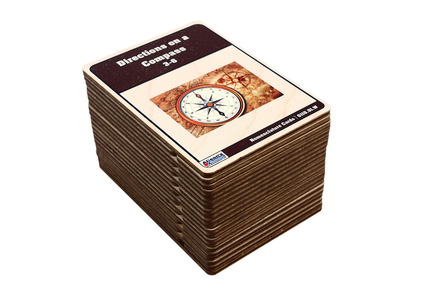 Directions on a Compass Wooden Three-part Cards Montessori - Etsy